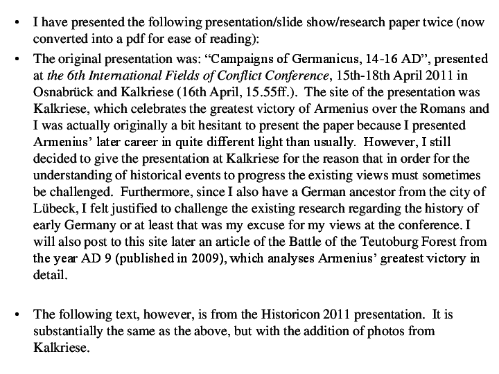 (PDF) Campaigns of Germanicus, 13-16 AD