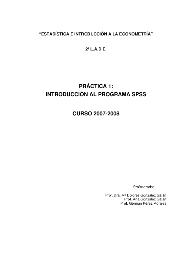 (PDF) "ESTADÍSTICA E INTRODUCCIÓN A LA ECONOMETRÍA"