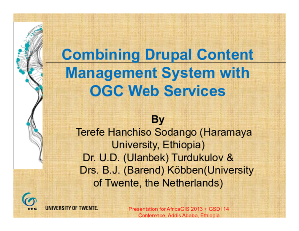 (PDF) Combining Drupal Content Management System with OGC Web Services