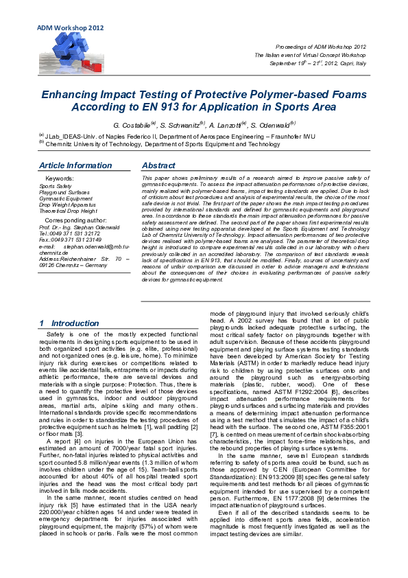 (PDF) Enhancing Impact Testing of Protective Polymer-based Foams ...