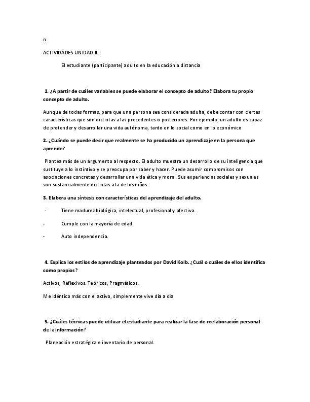 (DOC) ACTIVIDADES UNIDAD II educacion a distancia