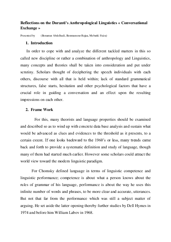 (DOC) Conversational exchange article