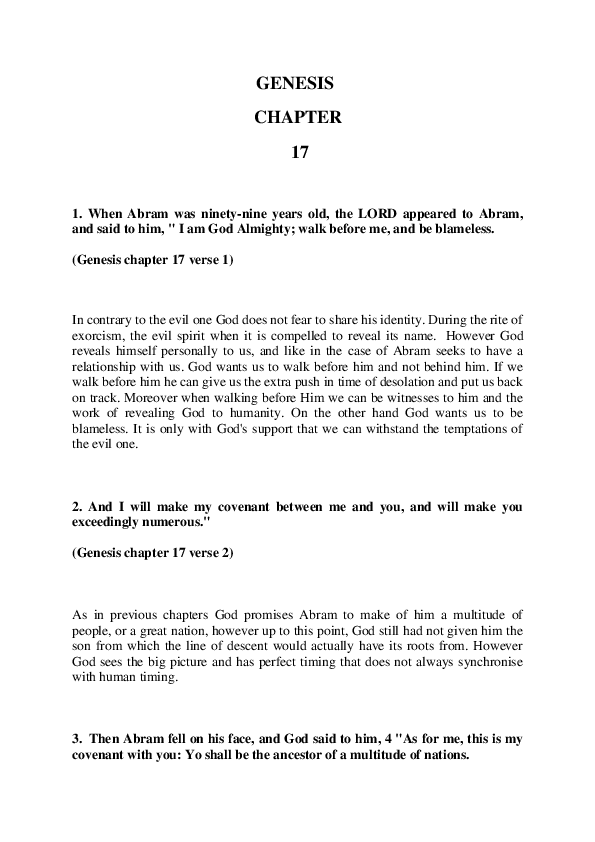 (DOC) Genesis Chapter 17