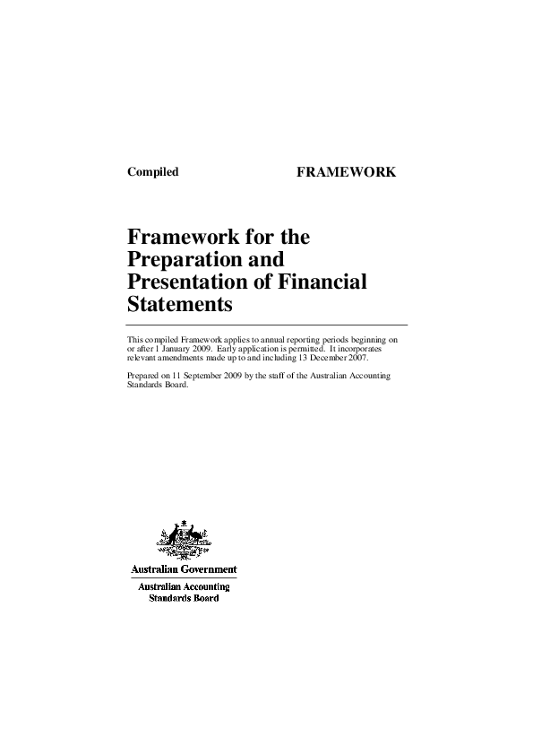 (PDF) Compiled FRAMEWORK Framework for the Preparation and Presentation ...