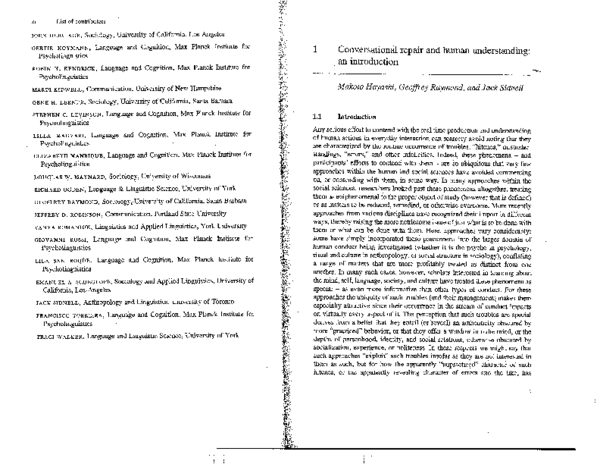 (PDF) Conversational repair and human understanding: An introduction