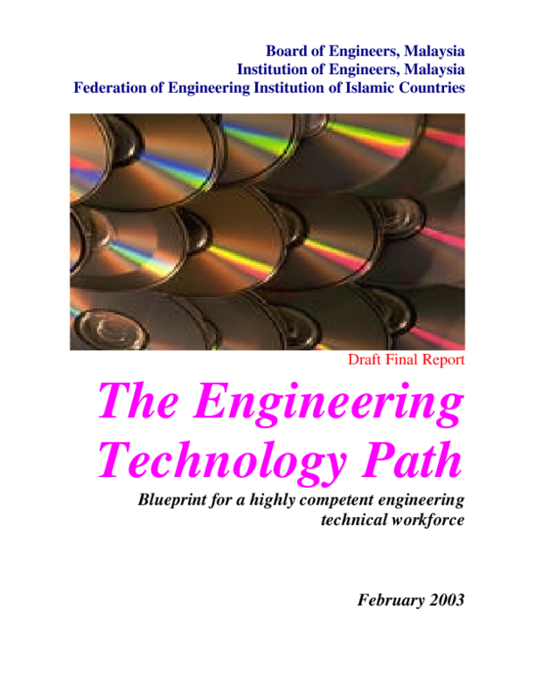 (PDF) The Engineering Technology Path (2003 - Report)