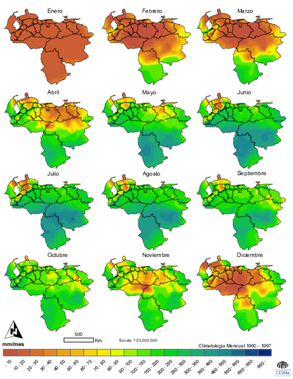 (PDF) mapas de climatologias anuales Venezuela