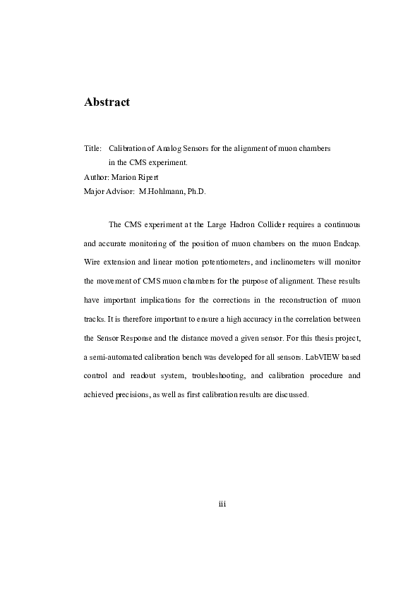 (PDF) Calibration of analog sensors for the alignment of muon chambers in the CMS experiment