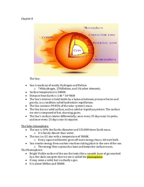 (DOC) The Sun: Astronomy