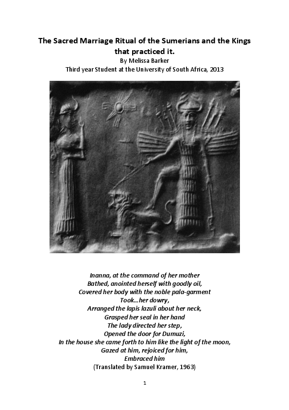 Sacred Marriage ritual