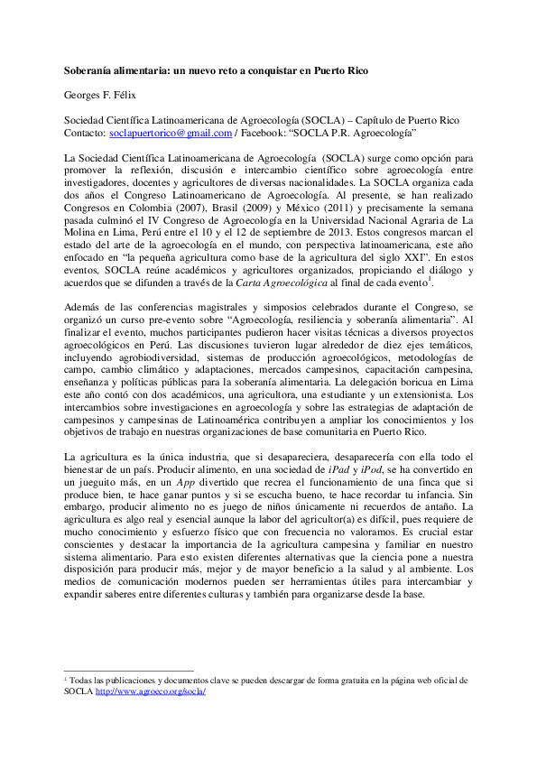 (PDF) Soberanía alimentaria: un nuevo reto a conquistar en Puerto Rico ...