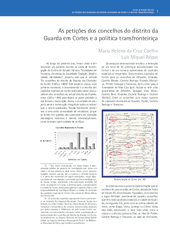 (PDF) Rêpas, Luís Miguel: As petições dos concelhos do distrito da ...