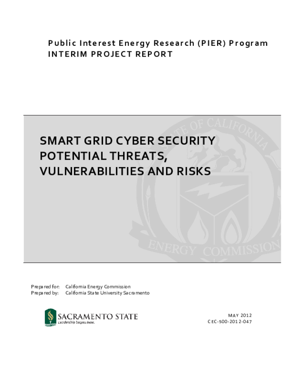 (PDF) SMART GRID CYBER SECURITY
