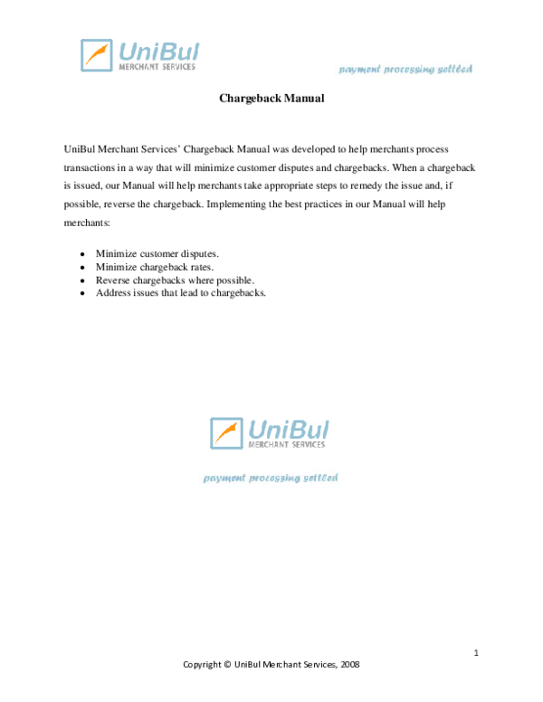 (PDF) Chargeback Manual