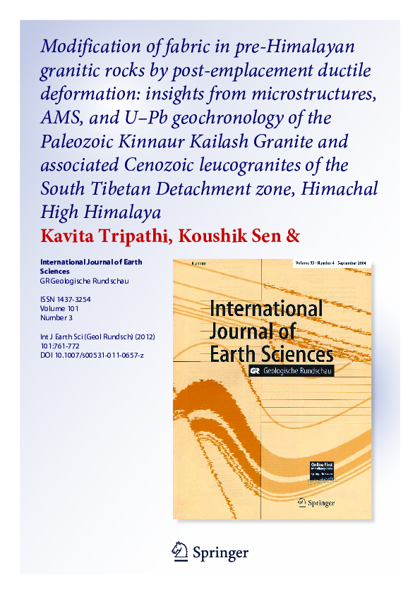 (PDF) South Tibetan Detachment zone, Himachal High Himalaya