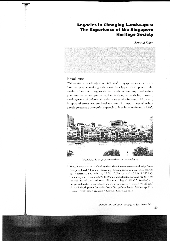(PDF) "Legacies in Changing Landscapes: The Experience of the Singapore ...