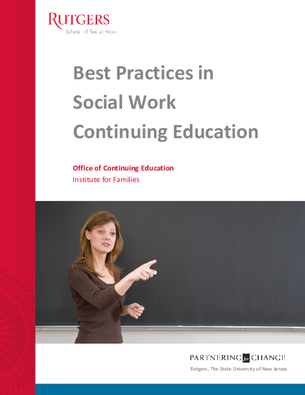 (PDF) Effective Practices for Social Work Education