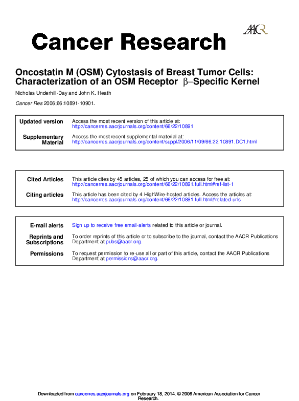 Pdf Signaling Network Of Oncostatin M Pathway Kotteazeth Srikumar