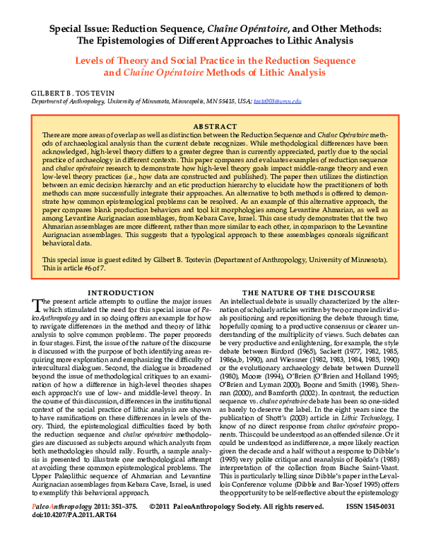 (PDF) Tostevin 2011b Levels of theory and social practice in the ...