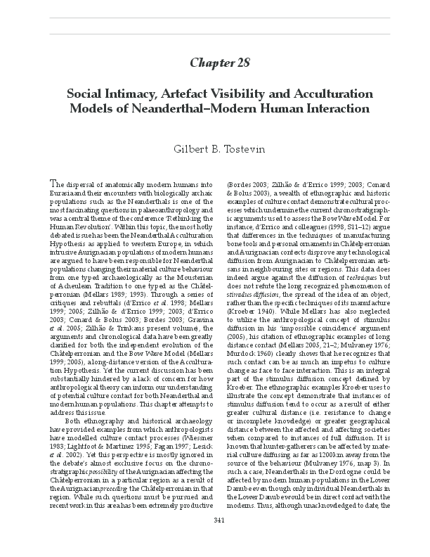 (PDF) Tostevin 2007 Social Intimacy, Artefact Visibility, and ...