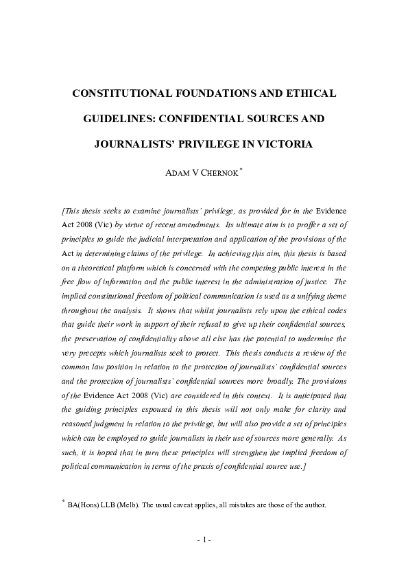 (PDF) Constitutional Foundations and Ethical Guidelines: Confidential ...