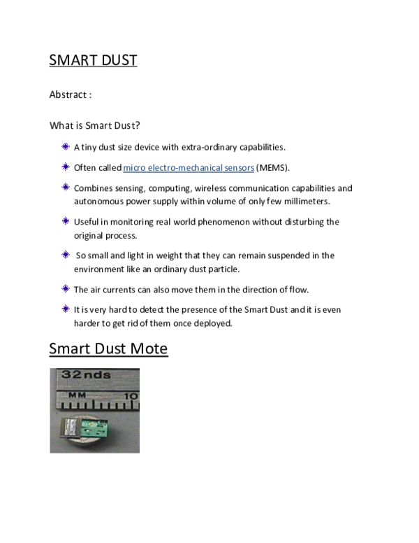 (DOC) SMART DUST