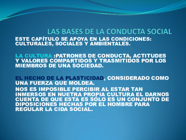(PPT) LAS BASES DE LA CONDUCTA SOCIAL