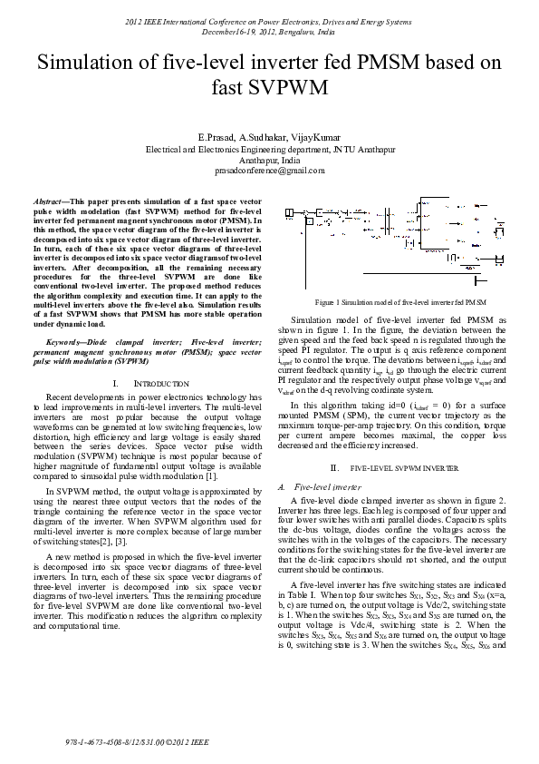 (PDF) Figure 1 Simulation model of five-level inverter fed PMSM ...