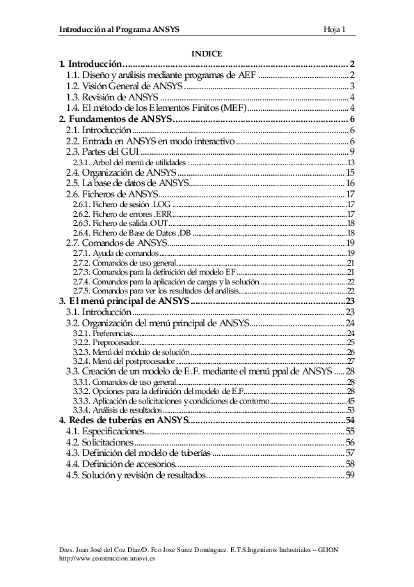 (PDF) Introducción al Programa ANSYS Hoja 1