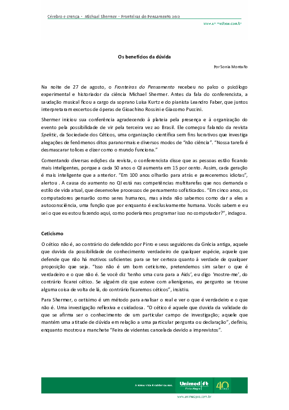 (PDF) Michael Shermer