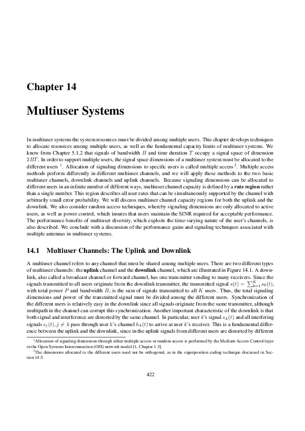 (PDF) Multiuser Systems