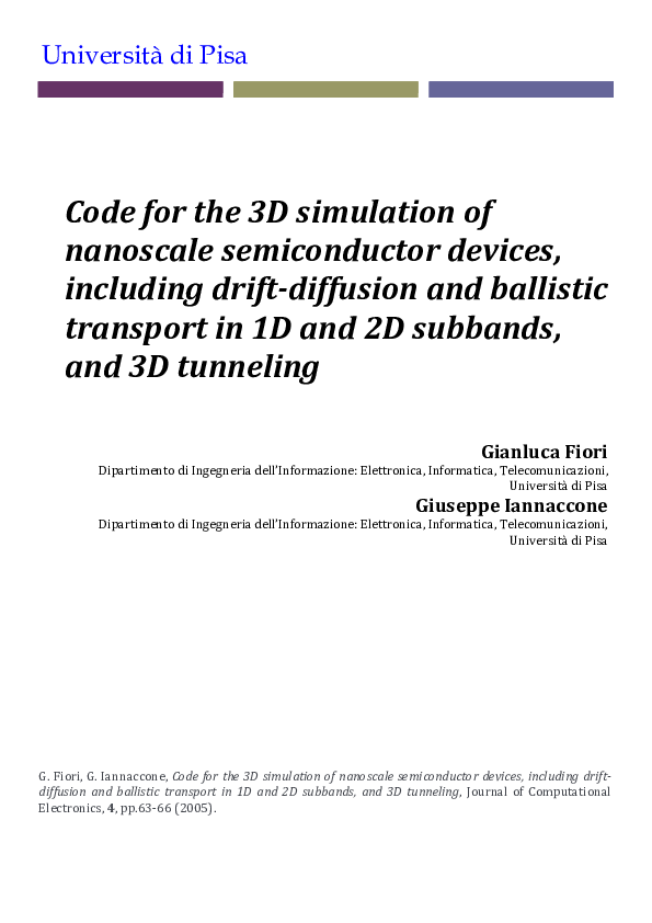 (PDF) Code for the 3D simulation of nanoscale semiconductor devices ...