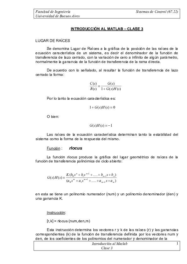 (PDF) INTRODUCCIÓN AL MATLAB – CLASE 3