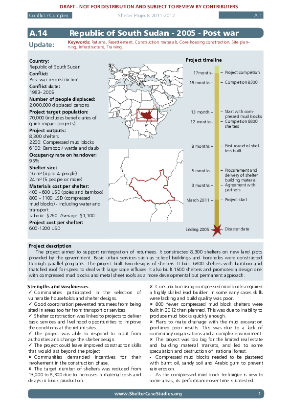 (PDF) Shelter project in South Sudan