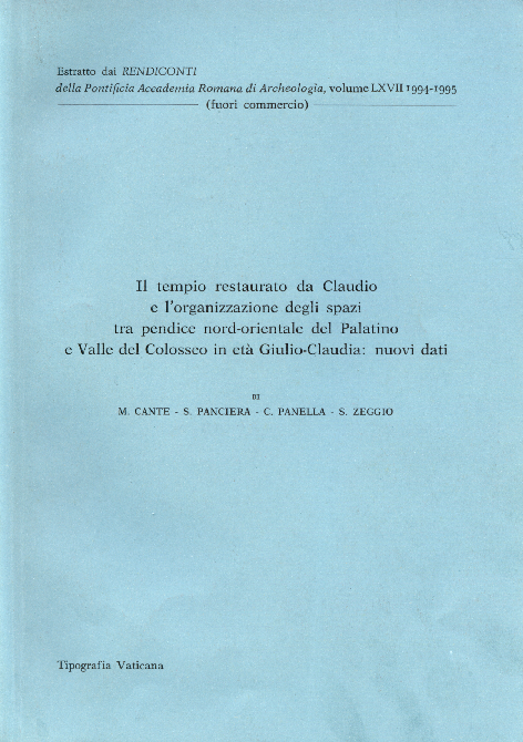 (PDF) M. CANTE, S. PANCIERA, C. PANELLA, S. ZEGGIO, Il tempio ...