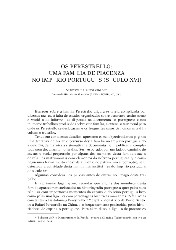 (PDF) Os Perestrello: uma família de Piacenza no Império português (séc ...