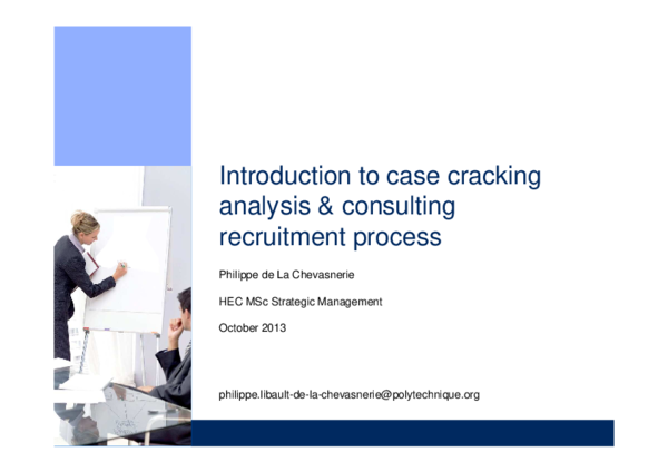 (PDF) Introduction to case cracking analysis & consulting recruitment process Introduction to ...