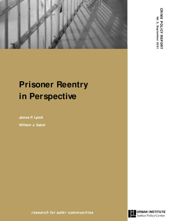 (PDF) Prisoner Reentry in Perspective