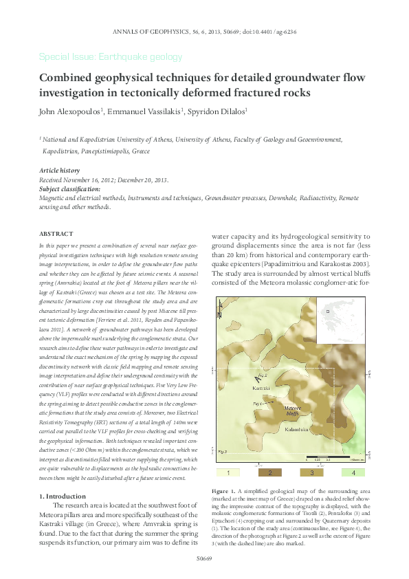 (PDF) Combined geophysical techniques for detailed groundwater flow ...