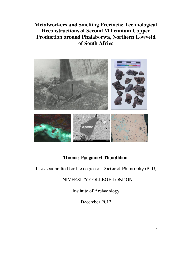 (PDF) Metalworkers and Smelting Precincts: Technological Reconstructions of Second Millenium ...