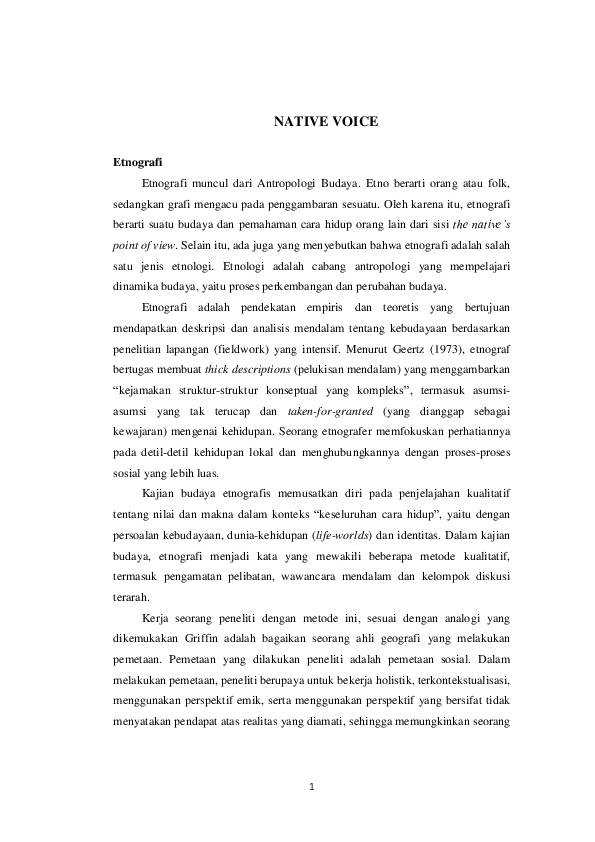 (DOC) Apa itu native voice?