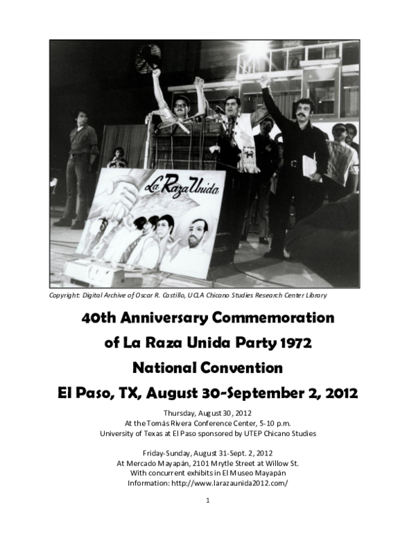 (PDF) 40th Anniversary Commemoration of La Raza Unida Party 1972 ...