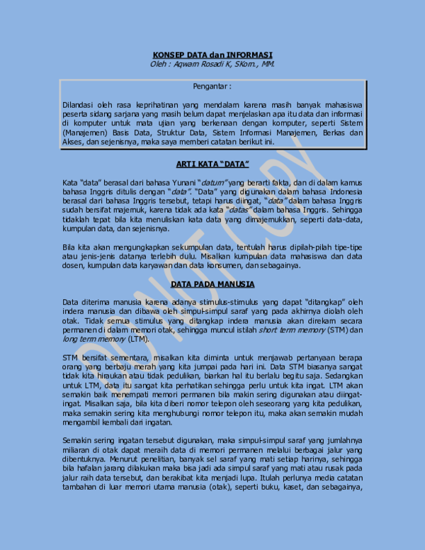 (PDF) KONSEP DATA dan INFORMASI