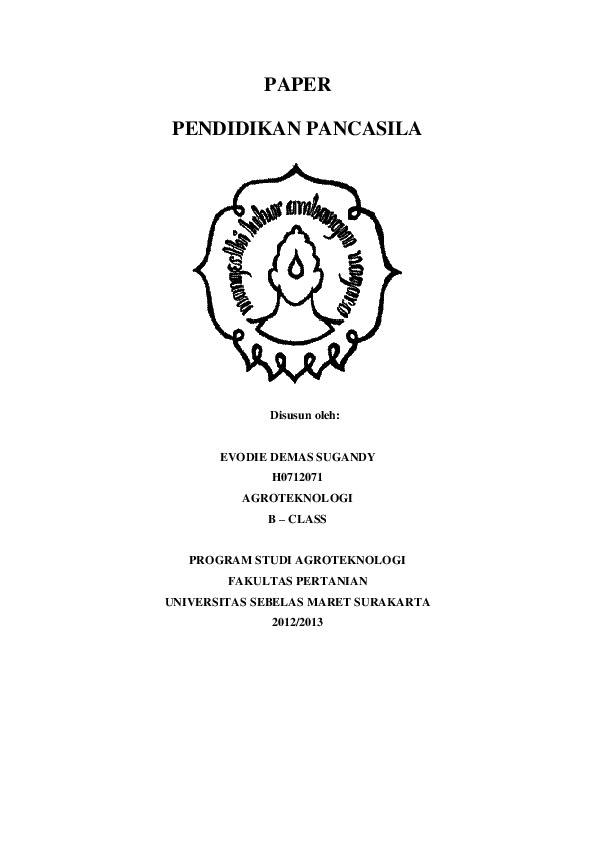 (DOC) Paper Pancasila