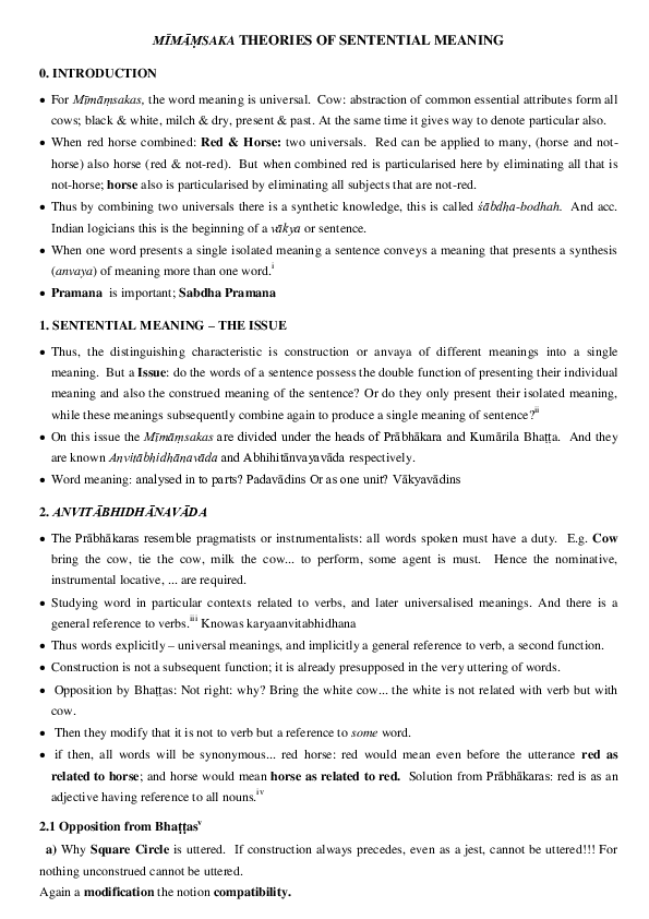 (DOC) Presentation, sentential meaning