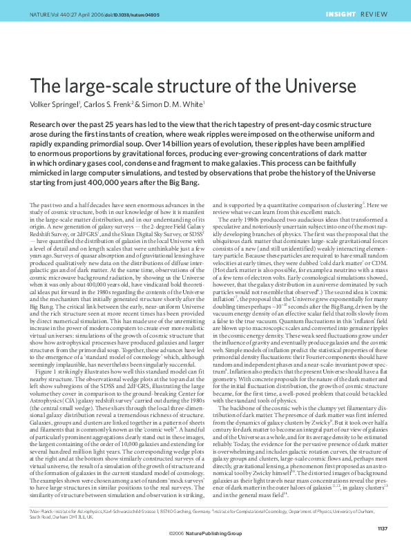 (PDF) The large-scale structure of the Universe