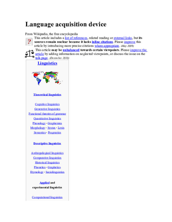 (DOC) Language acquisition device