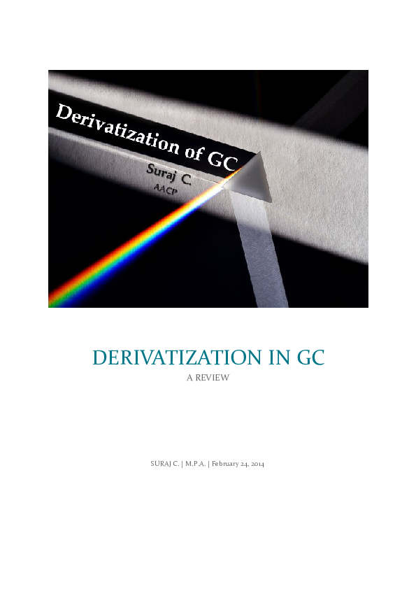 (PDF) Derivatization in GC