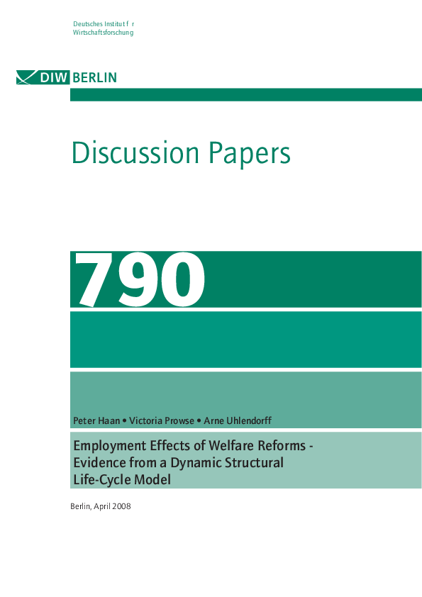 (PDF) Employment Effects of Welfare Reforms: Evidence from a Dynamic ...