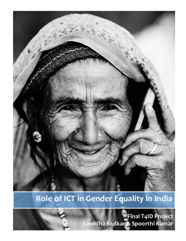 (PDF) Final T4ID Project Samidha Redkar & Spoorthi Kumar Role of ICT in ...